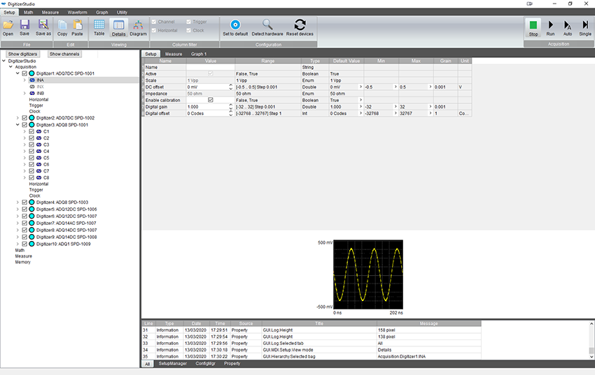 Digitizer Configuration And Acquisition Software - Teledyne SP Devices